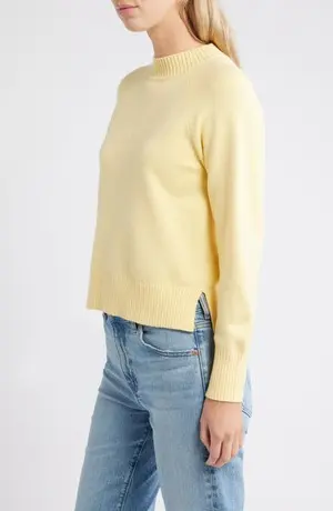 CITY BLUES Raglan Sleeve Mock Neck Sweater - Sunlight