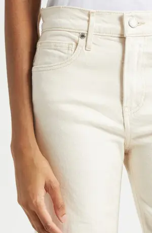 Veronica Beard Leah Straight-leg Jeans - Ecru