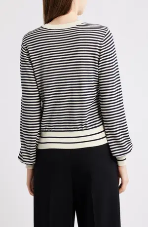 FRAME Stripe Knit Sweater - Cream Multi