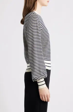 FRAME Stripe Knit Sweater - Cream Multi