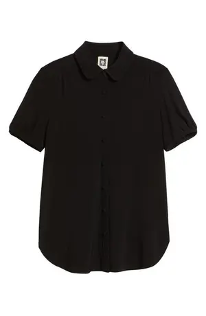 Anne Klein Collared Short Sleeve Button-up Shirt
