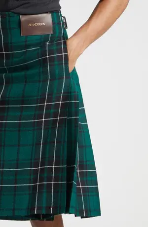 JW Anderson Plaid Wool Kilt