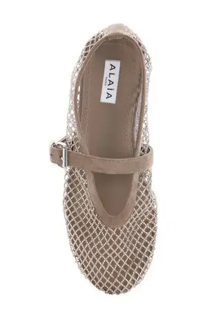 Alaïa Fishnet Mary Jane Flat