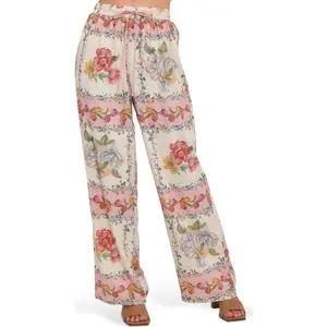 PETAL & PUP Cascais Wide Leg Pants - Rose Tile