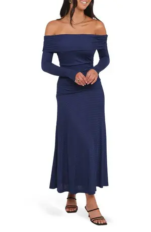 PETAL & PUP Katiya Off The Shoulder Long Sleeve Dress