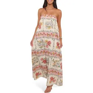 PETAL & PUP Amora Strapless Maxi Dress