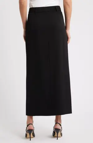 French Connection Suiting Slit Maxi Skirt - Black