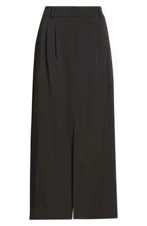 French Connection Suiting Slit Maxi Skirt - Black