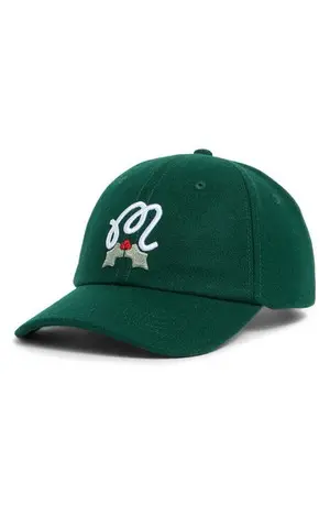 MALBON Mistleflow Embroidered Baseball Cap - Hunter Green