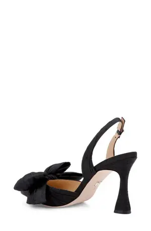 Badgley Mischka Olisa Slingback Pointed Toe Pump - Black Silk