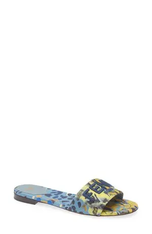 Fendi Signature Slide Sandal - Blue