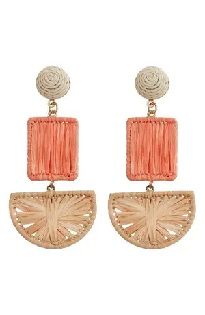 PANACEA Woven Architectural Statement Drop Earrings