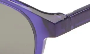 Eyebobs Clearly 46mm Round Polarized Sunglasses - Electric Purple/grey