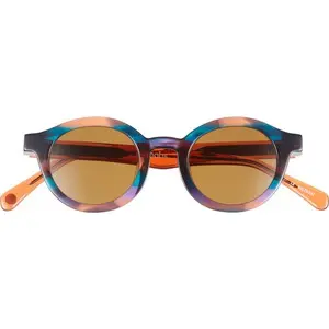 Eyebobs Tv Party 41mm Polarized Round Sunglasses Purple/orange/brown