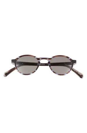 Eyebobs 43mm Polarized Round Frame Sunglasses - Blue/mocha/polarized Grey