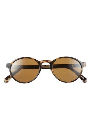 Eyebobs Board Stiff 49mm Round Polarized Sunglasses - Tortoise/black Tort/brown