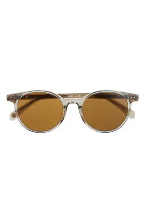 Eyebobs Case Closed 50mm Polarized Round Sunglasses - Olive Crystal/brown