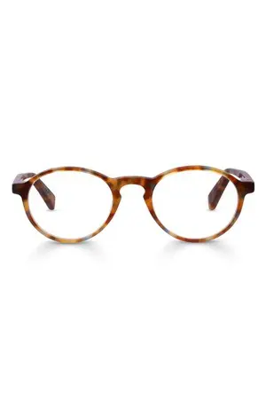 Eyebobs Board Stiff 49mm Round Reading Glasses - Spotty Blue Tortoise