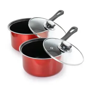 GIBSON EVERYDAY Everyday Cardinal 7 Piece Nonstick Steel Cookware Set