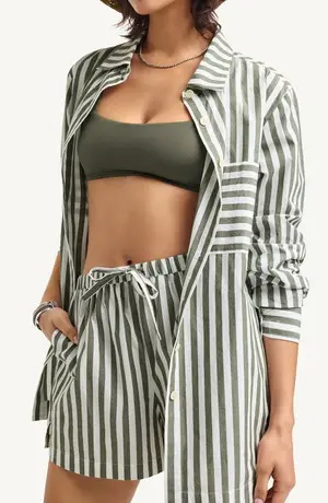 Vitamin A® Oversized Organic Cotton Cover-up Shirt
