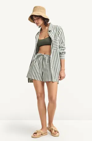 Vitamin A® Oversized Organic Cotton Cover-up Shirt