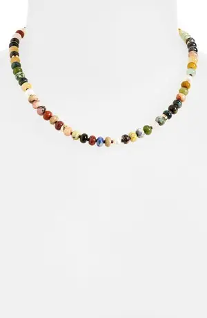Éliou Samara Beaded Necklace - Green Multi