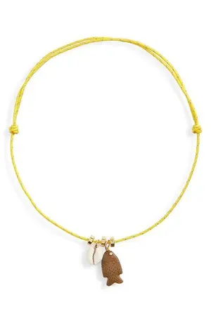 Éliou Bass Cord Necklace - Yellow