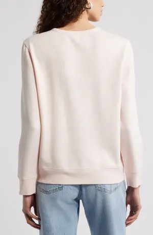 Caslon Ciao Embroidered Relaxed Sweatshirt