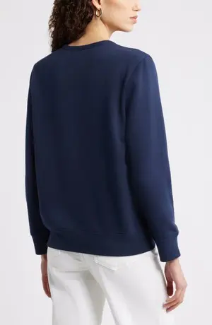 Caslon Embroidered Relaxed Sweatshirt