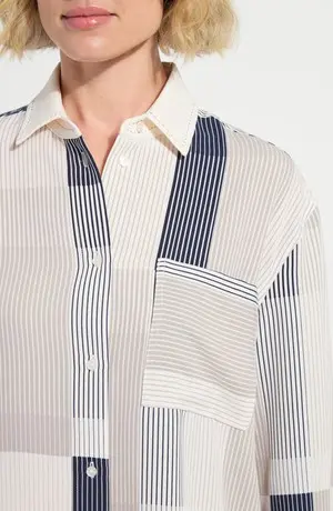 Lyssé Jessica Stripe Button-up Shirt