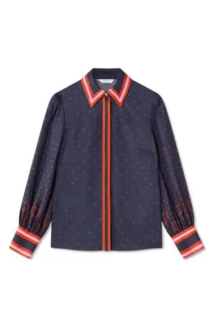 LK BENNETT Playing Cards Print Shirt