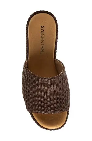 275 CENTRAL Sienna Platform Slide Sandal - Brown
