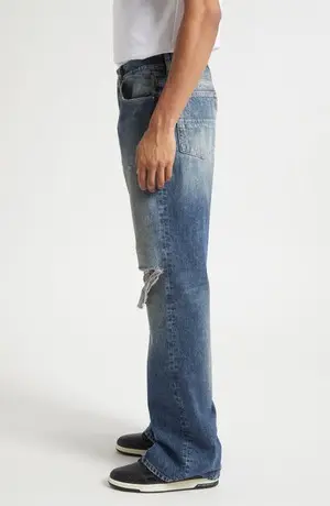 Amiri Slashed Straight Leg Jeans