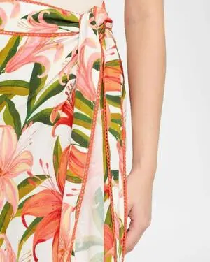 La Blanca Jungle Blossoms Sarong Wrap Coverup - Multi