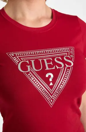 Guess Rhinestone Logo T-shirt