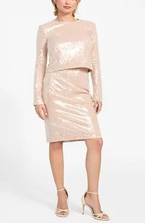 Guess Pencil Skirt With Sequin Detail