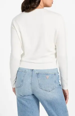 Guess Norah Logo Sweater - White