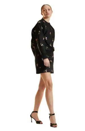 Cynthia Rowley Embroidered Mini Skirt - Black