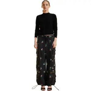 Cynthia Rowley Printed Cargo Pants