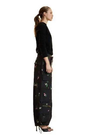 Cynthia Rowley Printed Cargo Pants