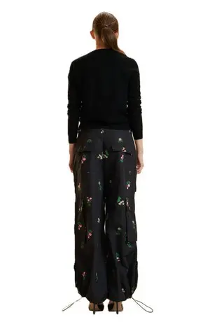 Cynthia Rowley Printed Cargo Pants