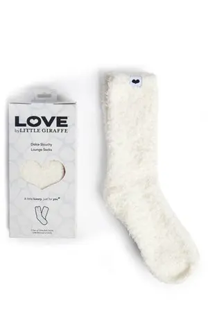 LITTLE GIRAFFE Dolce Slouchy Lounge Socks - Cream