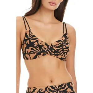 Sanctuary Twist Front Bikini Top - Black