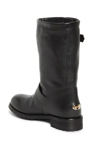 JIMMY CHOO Biker Leather Boots - Black