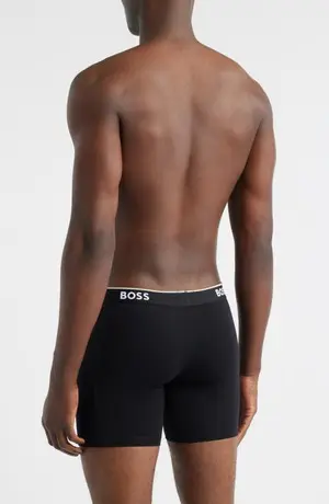BOSS 3-pack Power Stretch Cotton Long Boxer Briefs