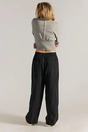Free People Chambers Laidback Pull-on Pants - Black