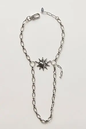 Free People Western Boot Harness - Silver