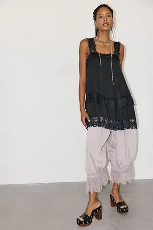 Free People Forever Yours Mini Slip - Black