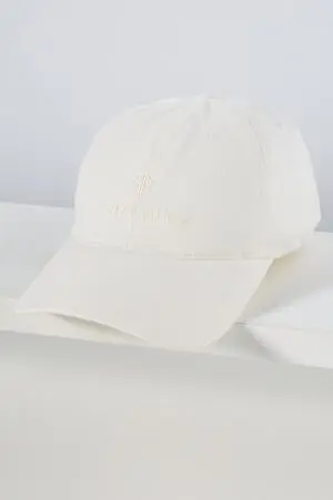ANINE BING Jeremy Cotton Baseball Cap - Ivory