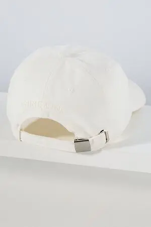 ANINE BING Jeremy Cotton Baseball Cap - Ivory